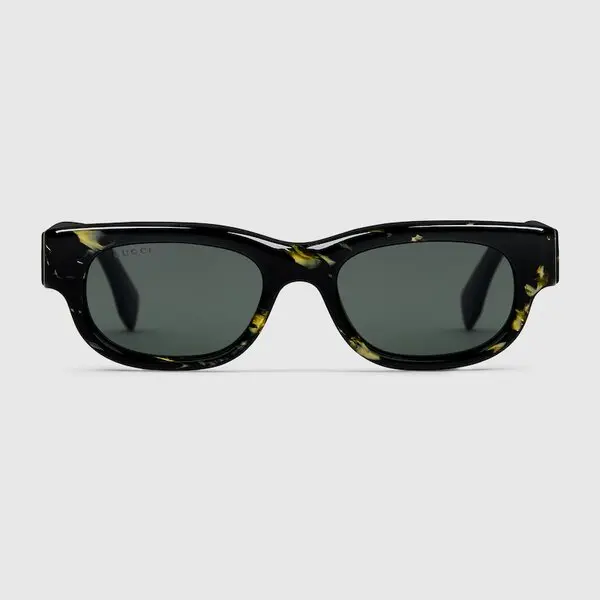 Gucci Rectangular Frame Sunglasses - Black