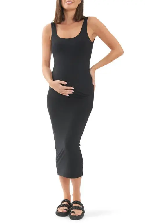 RIPE MATERNITY Luxe Knit Contour Dress - Black