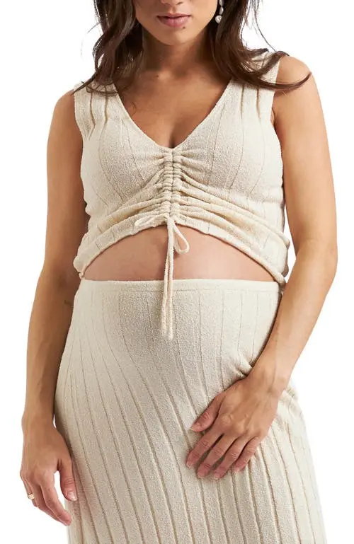 RIPE MATERNITY Misha Rib Knit Tank - Stone