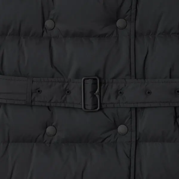 Burberry Mid-length Hooded Puffer Coat - Black