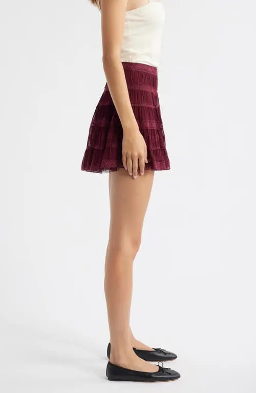 LoveShackFancy Tiered A-line Mini Skirt