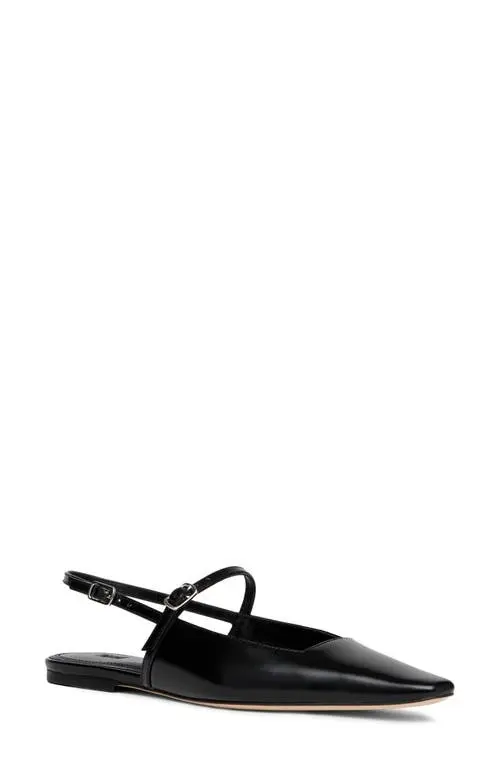 Paige Whitley Slingback Mary Jane Flat - Black