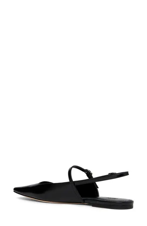 Paige Whitley Slingback Mary Jane Flat - Black