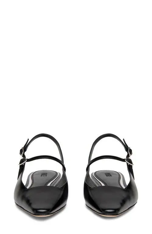 Paige Whitley Slingback Mary Jane Flat - Black