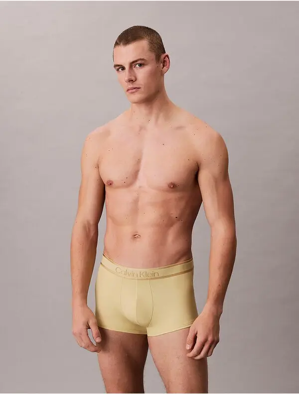 Calvin Klein Tonal Logo Low Rise Trunk - Brass Gold
