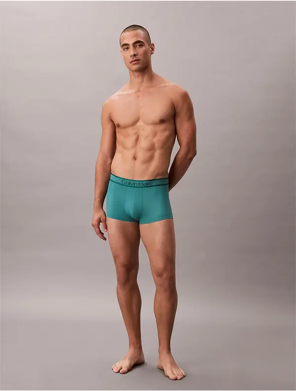 Calvin Klein Tonal Logo Low Rise Trunk - Lively Teal