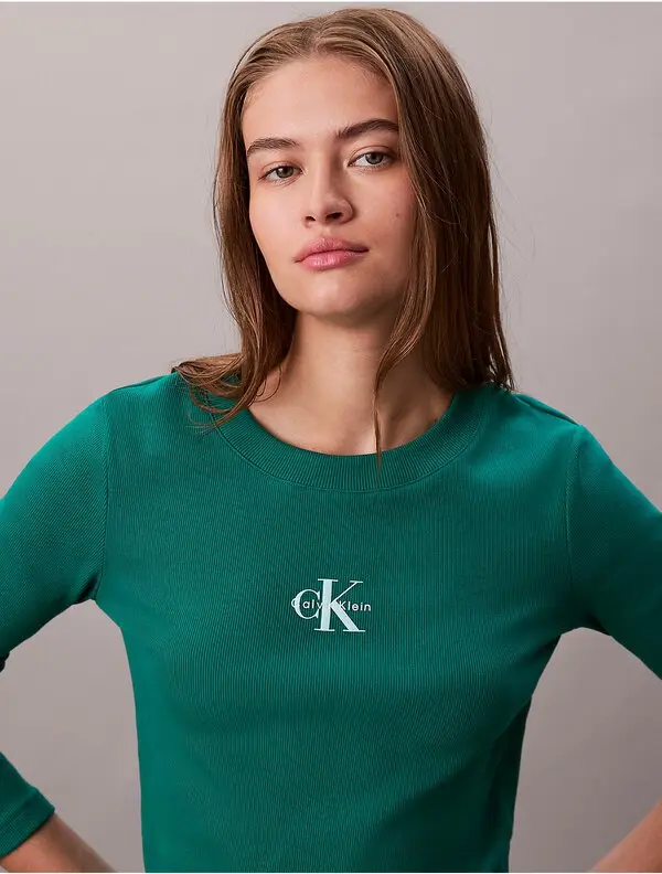 Calvin Klein Monologo Long Sleeve Baby Tee