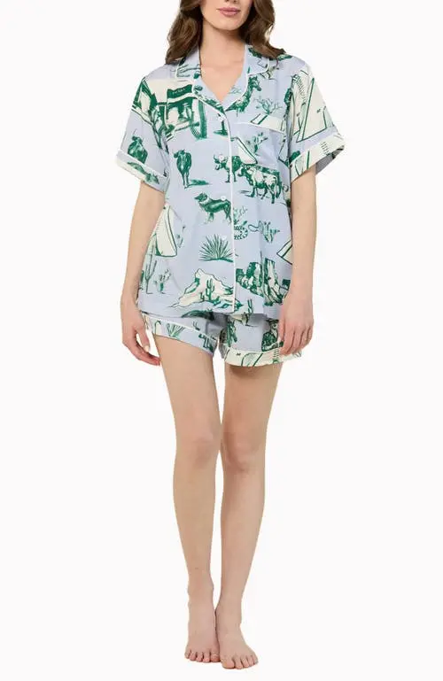 KATIE KIME Marfa Toile Shorts Set - Light Blue