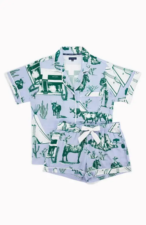 KATIE KIME Marfa Toile Shorts Set - Light Blue