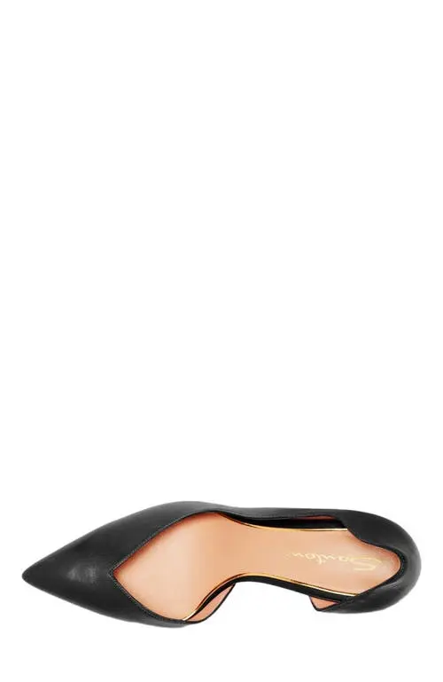 Santoni Leather High-heel Pump - Black