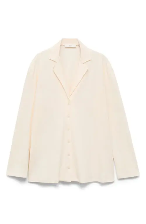 Mango Long-sleeve Cotton Pajama Shirt