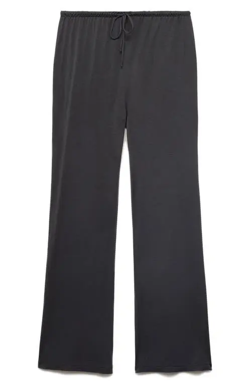 Mango Micromodal Pajama Pants - Charcoal