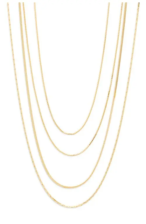 Nordstrom Demi Fine Layered Chain Necklace - 14k Gold Plated