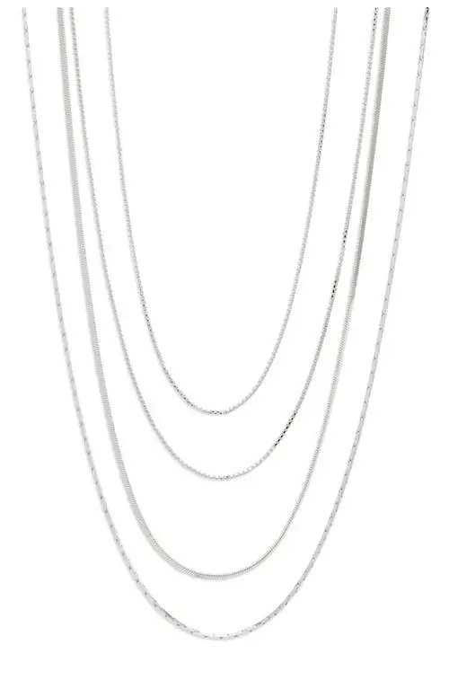Nordstrom Demi Fine Layered Chain Necklace - Sterling Silver Plated