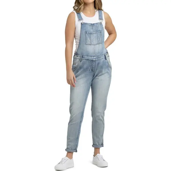 RIPE MATERNITY Denim Overalls - Pale Blue