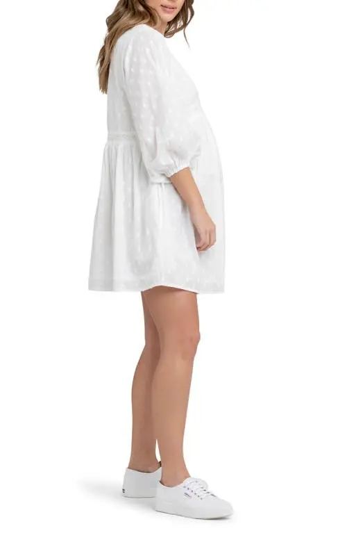 RIPE MATERNITY Valentina Dobby Dress With Lace Trims