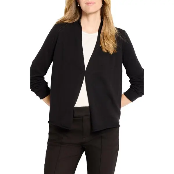 NIC+ZOE Midweight Cotton-blend Cardigan - Black Onyx