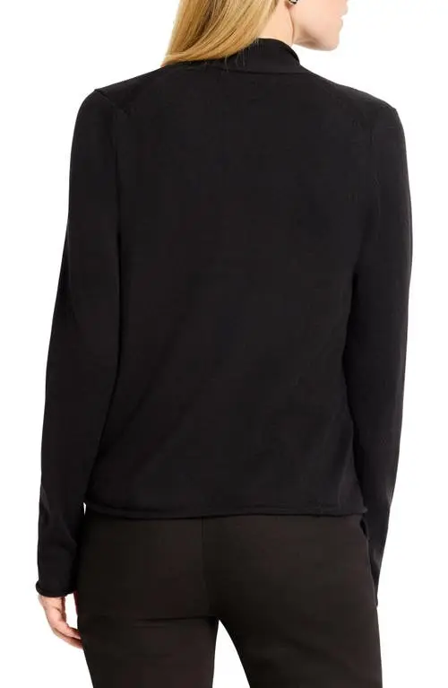 NIC+ZOE Midweight Cotton-blend Cardigan - Black Onyx