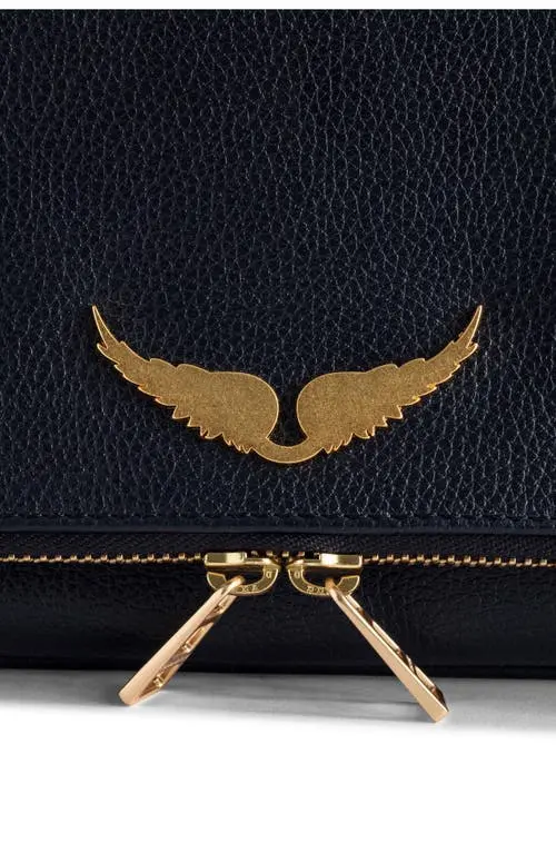 Zadig&Voltaire Grained Leather Crossbody Bag - Ink Gold