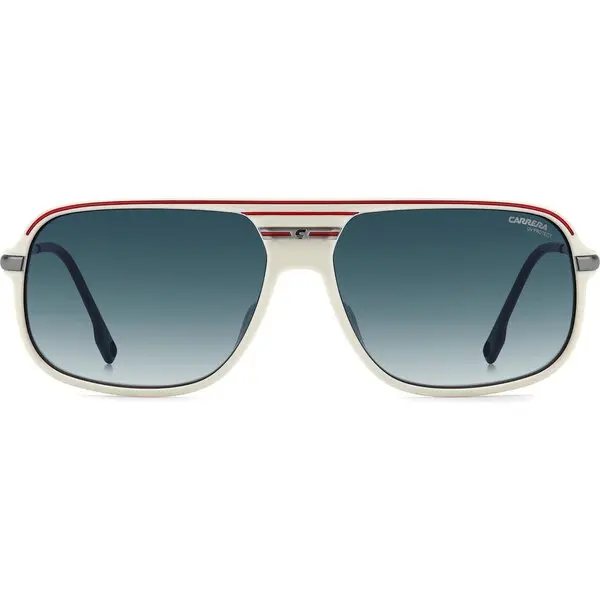 Carrera Eyewear Oversized Gradient Rectangular Sunglasses - Ivory/dk Blue Sf
