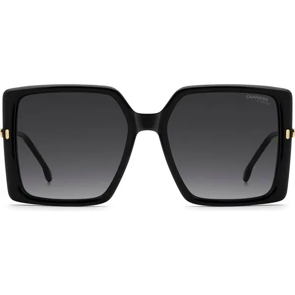 Carrera Eyewear 57mm Rectangular Sunglasses - Black Gold/dark Grey