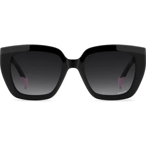 Missoni 52mm Square Sunglasses - Black/dark Grey Sf