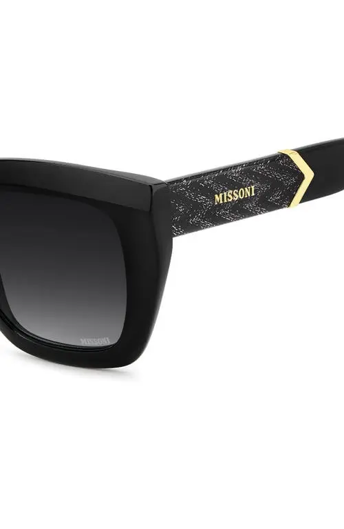Missoni 52mm Square Sunglasses - Black/dark Grey Sf