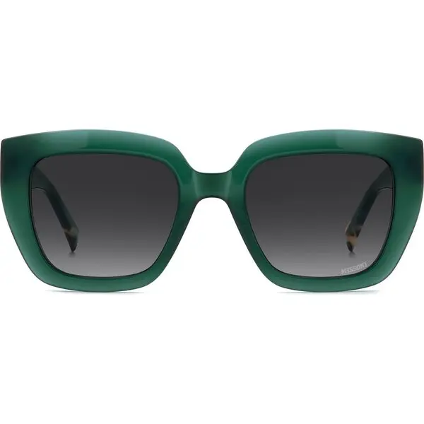 Missoni 52mm Square Sunglasses - Teal/dark Grey Sf