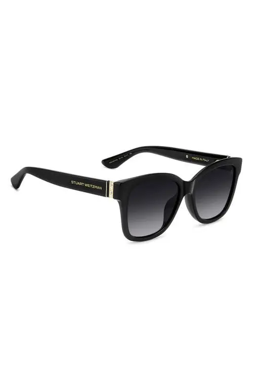 STUART WEITZMAN Gradient Square Full Rim Sunglasses - Black/dark Grey