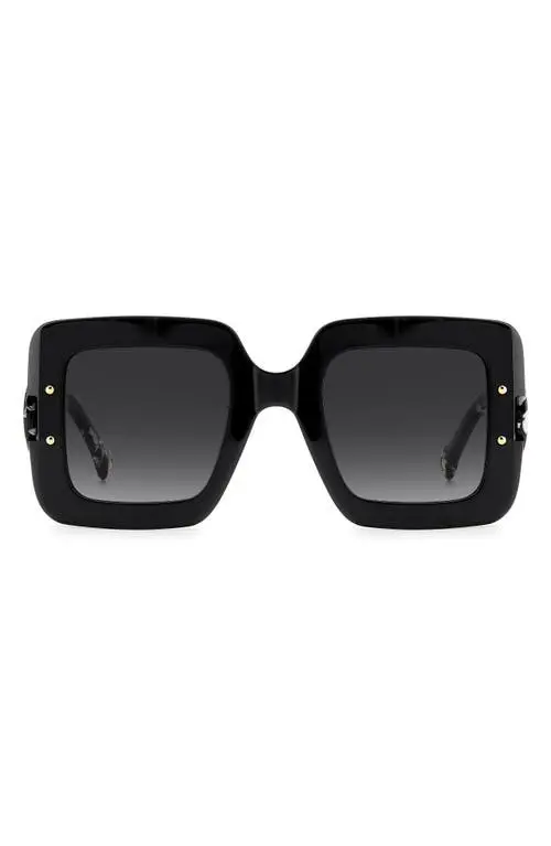 Carolina Herrera 50mm Square Sunglasses - Black/dark Grey