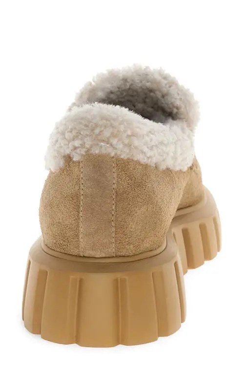 VOILE BLANCHE Grenelle Genuine Shearling Platform Loafer - Brown
