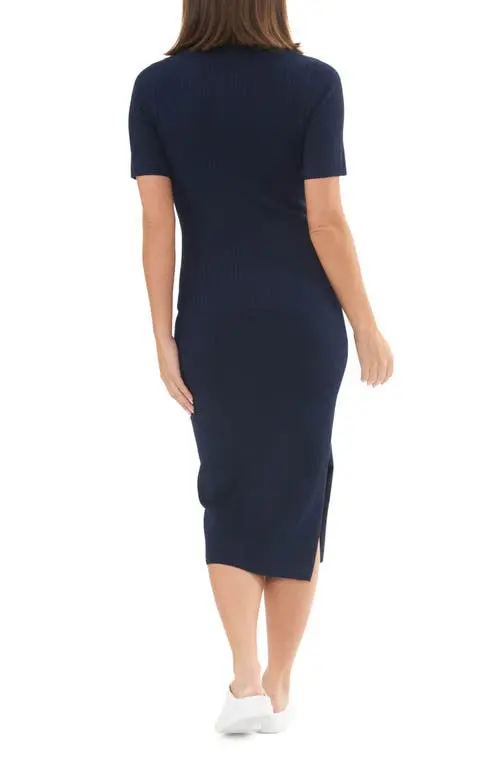 RIPE MATERNITY Knit Polo Dress
