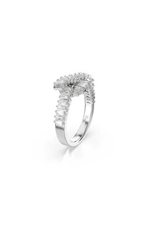 SWAROVSKI Matrix Knot Ring - Rhodium/white