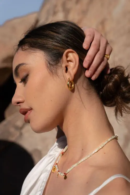 OTTOMAN HANDS Caprice Hoop Earrings - Brass