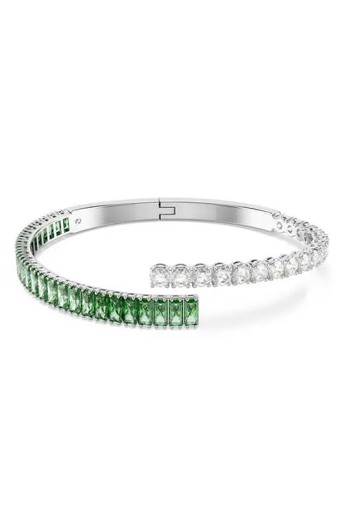SWAROVSKI Matrix Bangle - Rhodium/green