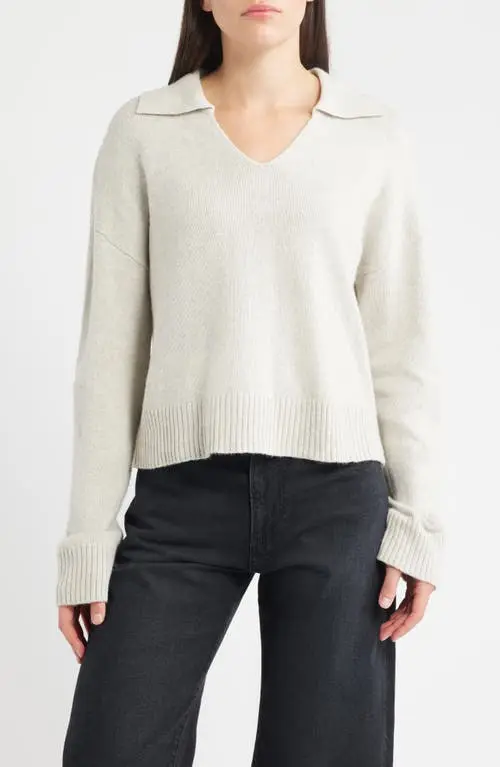 Bella Dahl Johnny Collar Pullover Sweater - Heather Moon