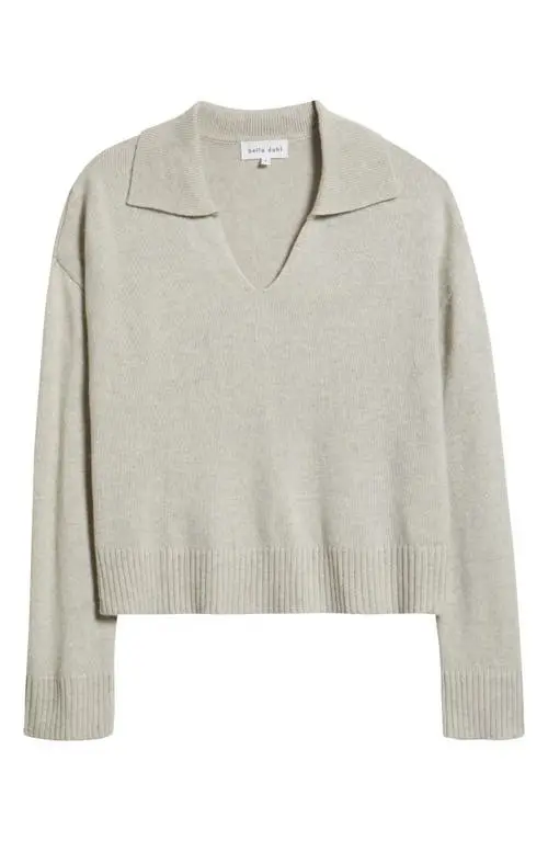 Bella Dahl Johnny Collar Pullover Sweater - Heather Moon