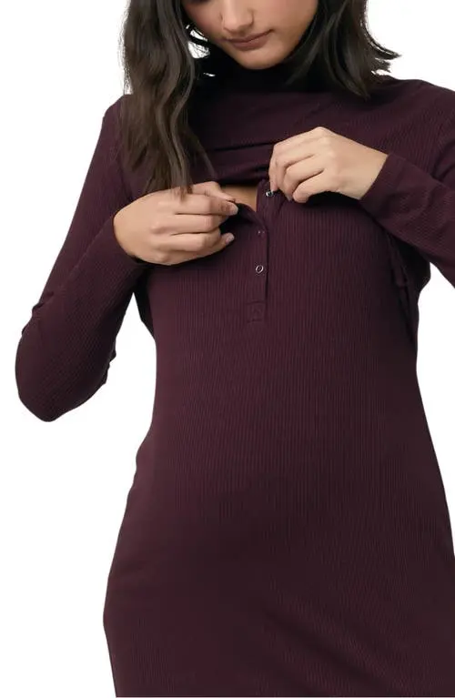 RIPE MATERNITY Ruby Rib Nursing Dress
