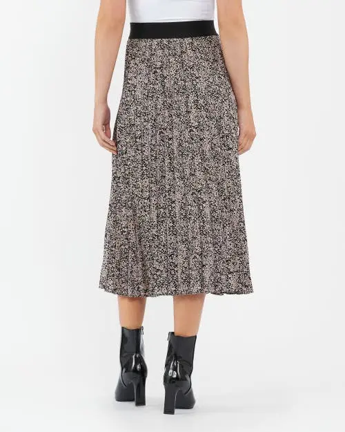 RIPE MATERNITY Pleated Printed Maternity Skirt