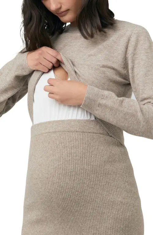 RIPE MATERNITY Detachable Nursing Knit - Latte