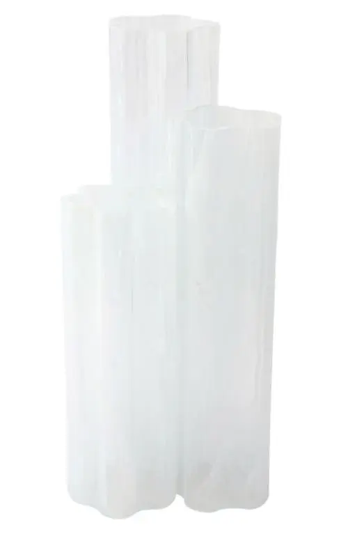 VIETRI Flora Triple Glass Vase - White