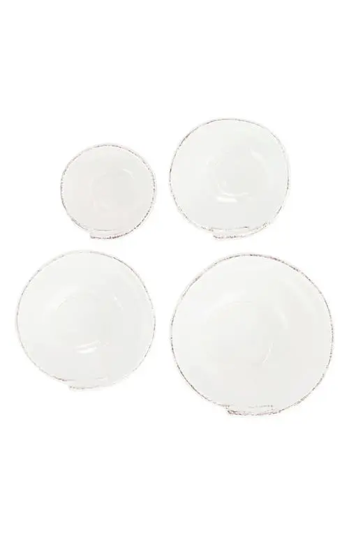 VIETRI Lastra Holiday Set Of 4 Assorted Prepping Bowls - Green