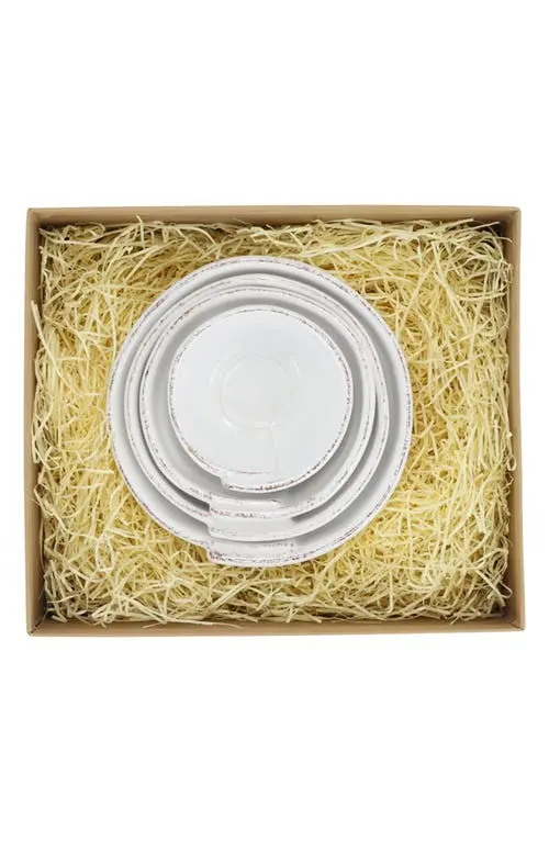 VIETRI Lastra Holiday Set Of 4 Assorted Prepping Bowls