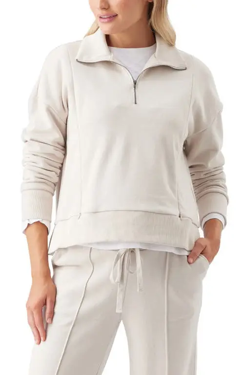RIPE MATERNITY Terry Nursing Sweatshirt - Chalk
