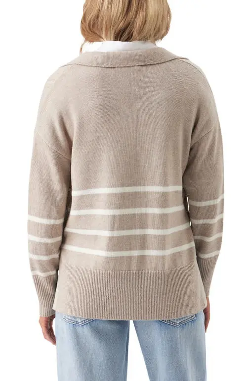 RIPE MATERNITY Lori Nursing Knit - Latte/chalk
