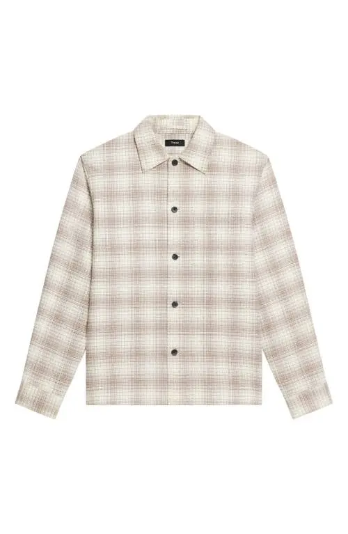 Theory Textured Cotton Button-up Shirt