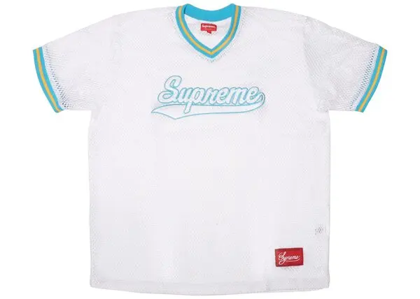 Supreme Mesh Baseball Top - White