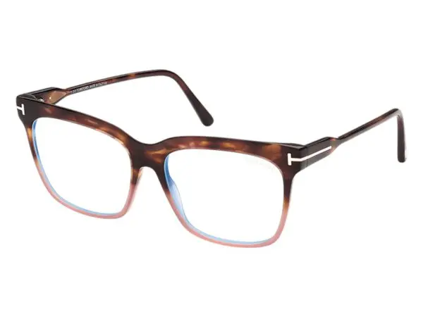 TOM FORD Square Frame Eyeglasses - Coloured/havana (ft5768/b 055)