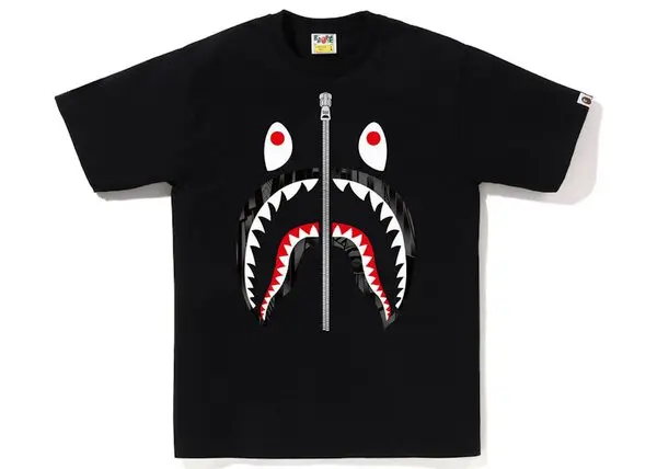 A BATHING APE Speed Racer Big Shark Tee Shirt - Black Black