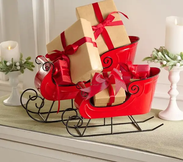 VALERIE PARR HILL As Is Set Of 2 Metal Sleighs Valerie - One-color